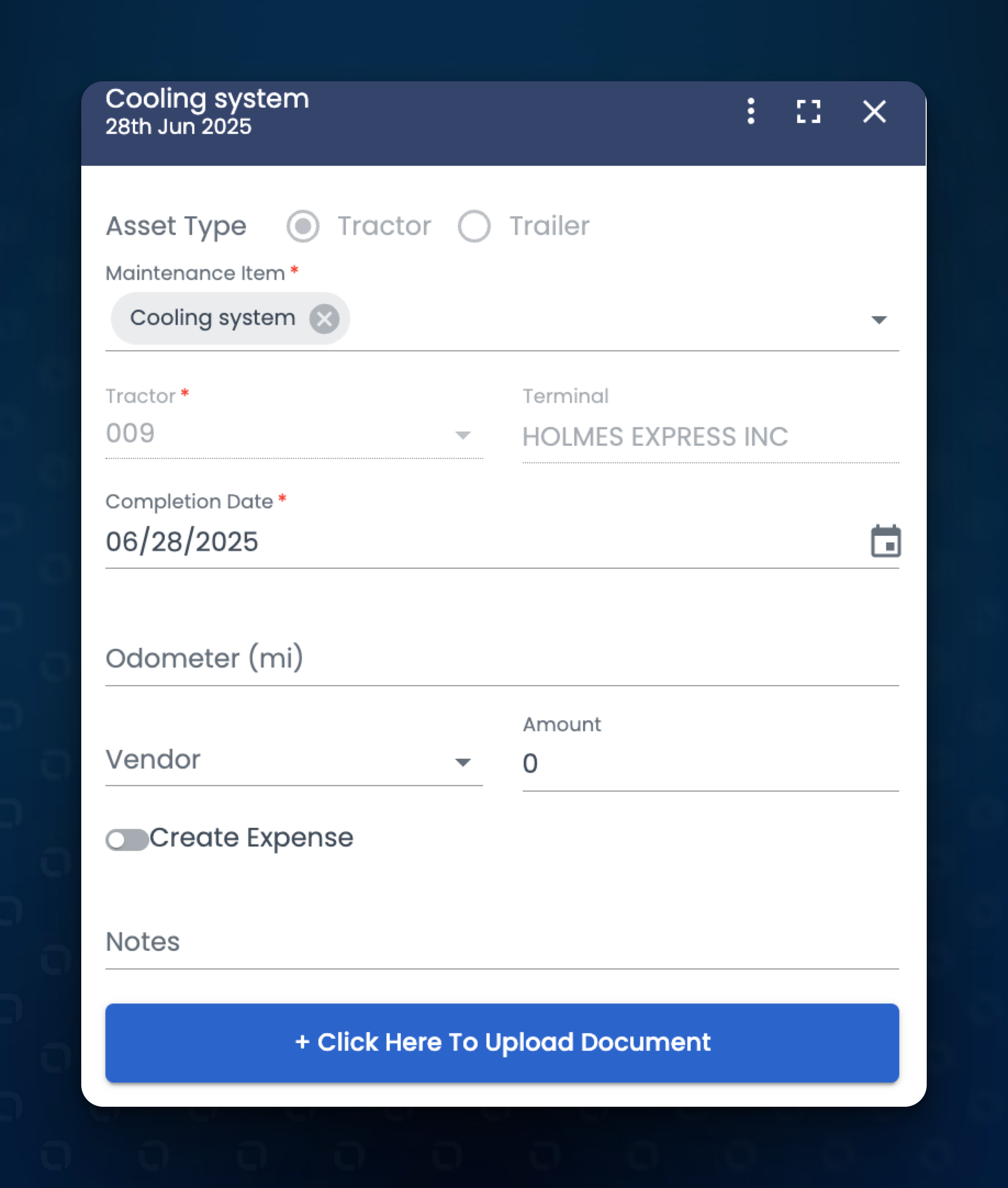 LoadOps Data Dictionary - Maintenance