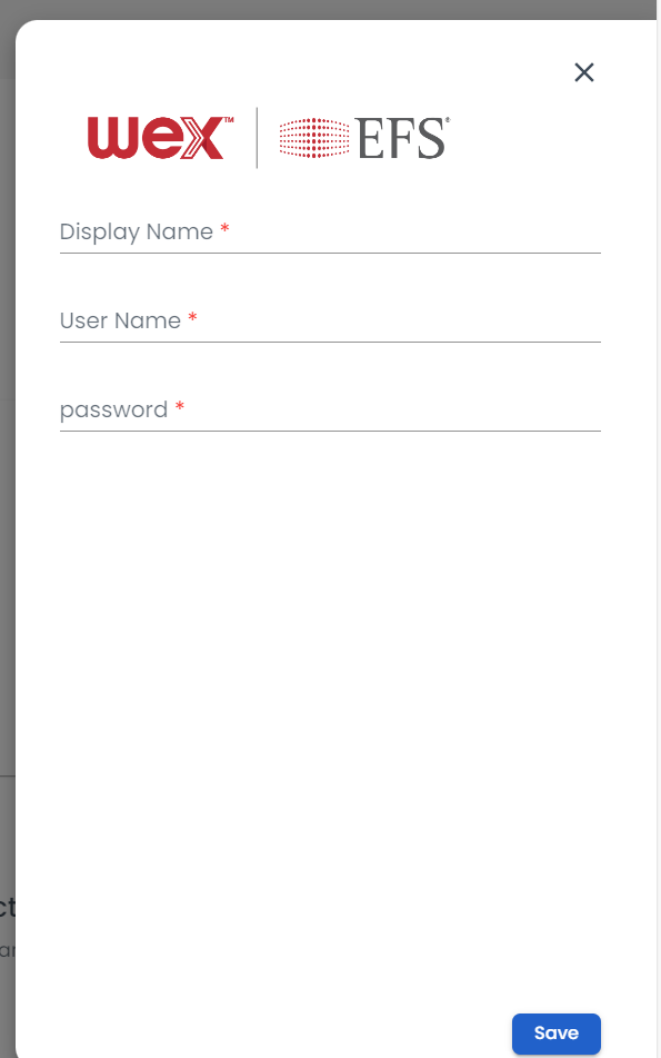 WEX/EFS Fuel Card Integration